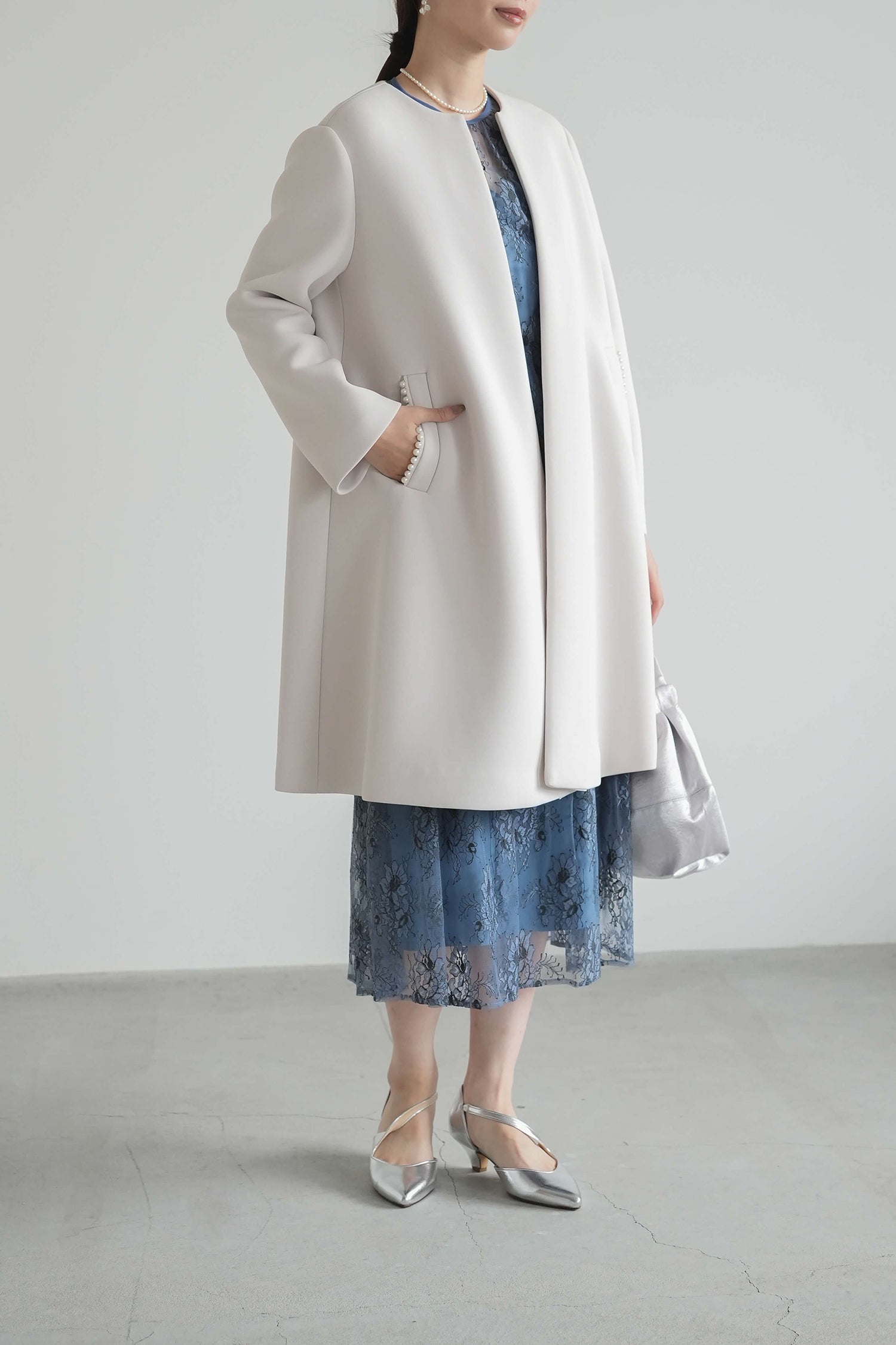 re'kaene公式サイト レンタル パールボンディングコート（ 1 / offwhite ） 004109 ドレス 結婚式パーティー